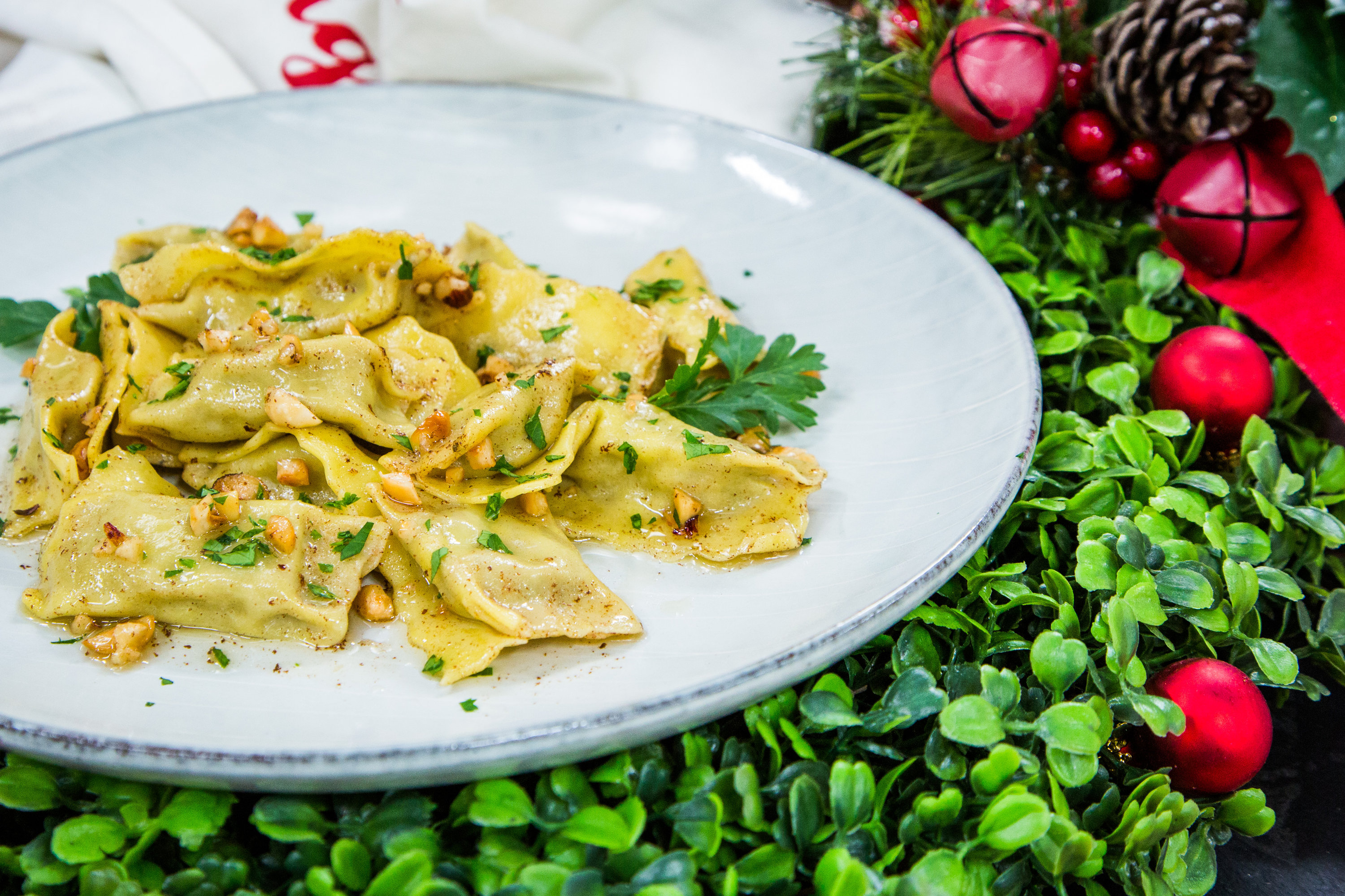 Agnolotti with Brown Butter and Hazelnut Sauce
