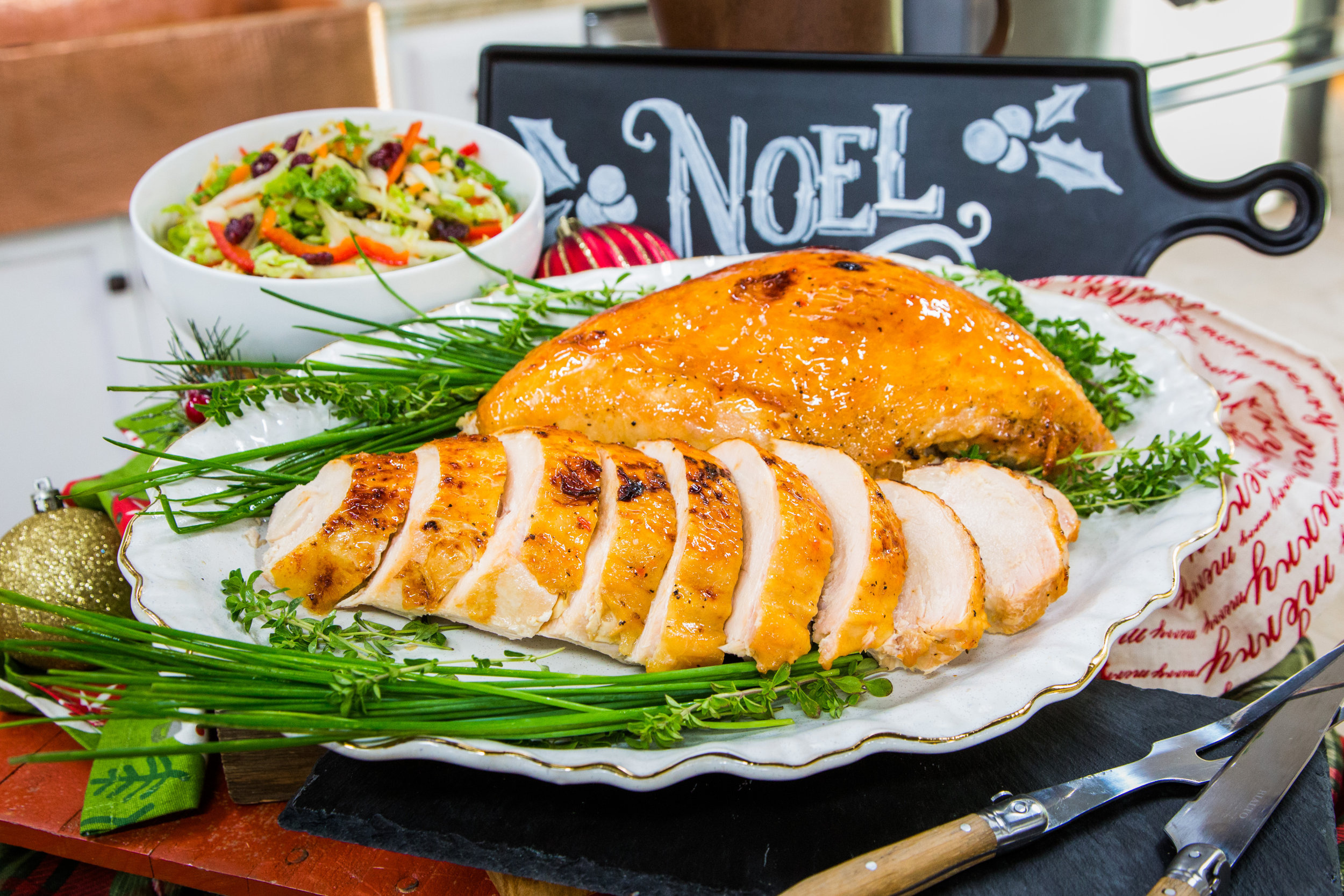 Pepper Jelly Roasted Turkey with Crunchy Almond Salad | Home & Family ...