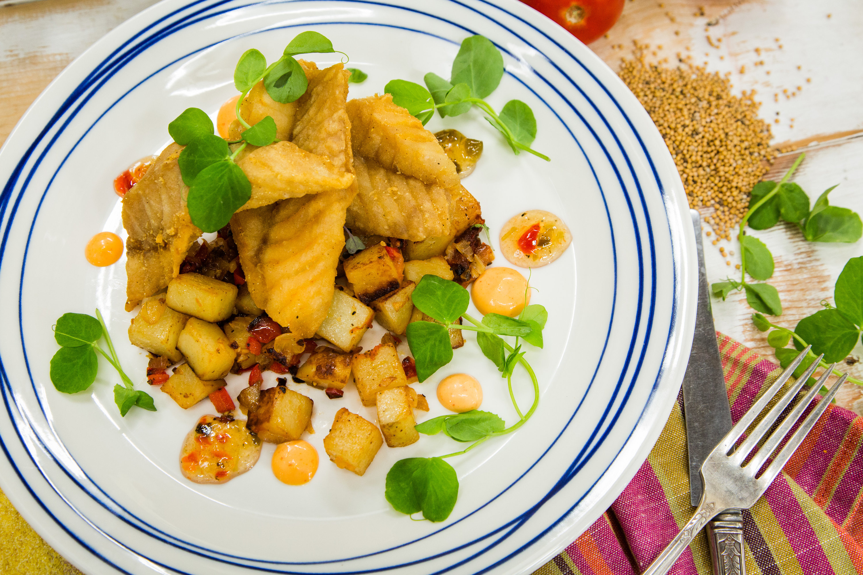 Recipes - Cornmeal Fried Cod Fish | Hallmark Channel